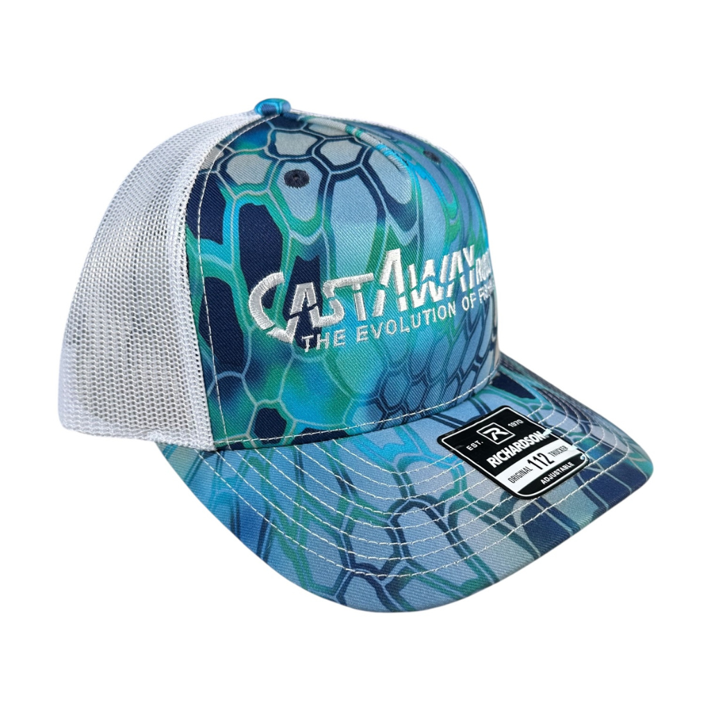 CastAway Trucker Hat - Kryptek: Pontus/White – CastawayRods